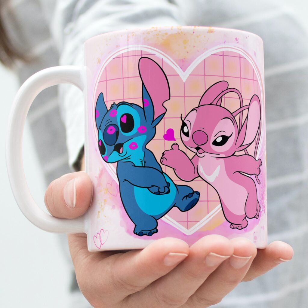 Kit Artes Canecas - Stitch in Love - Nick Design