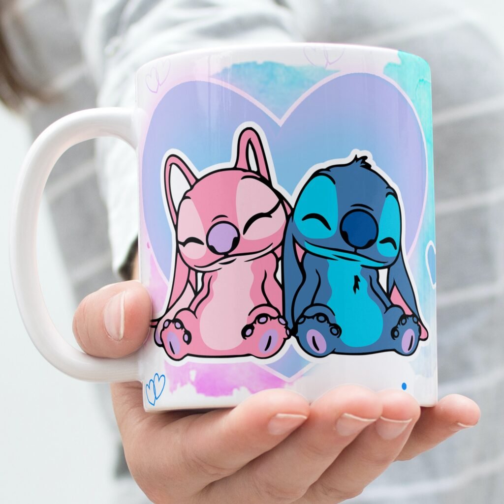 Kit Artes Canecas - Stitch in Love - Nick Design