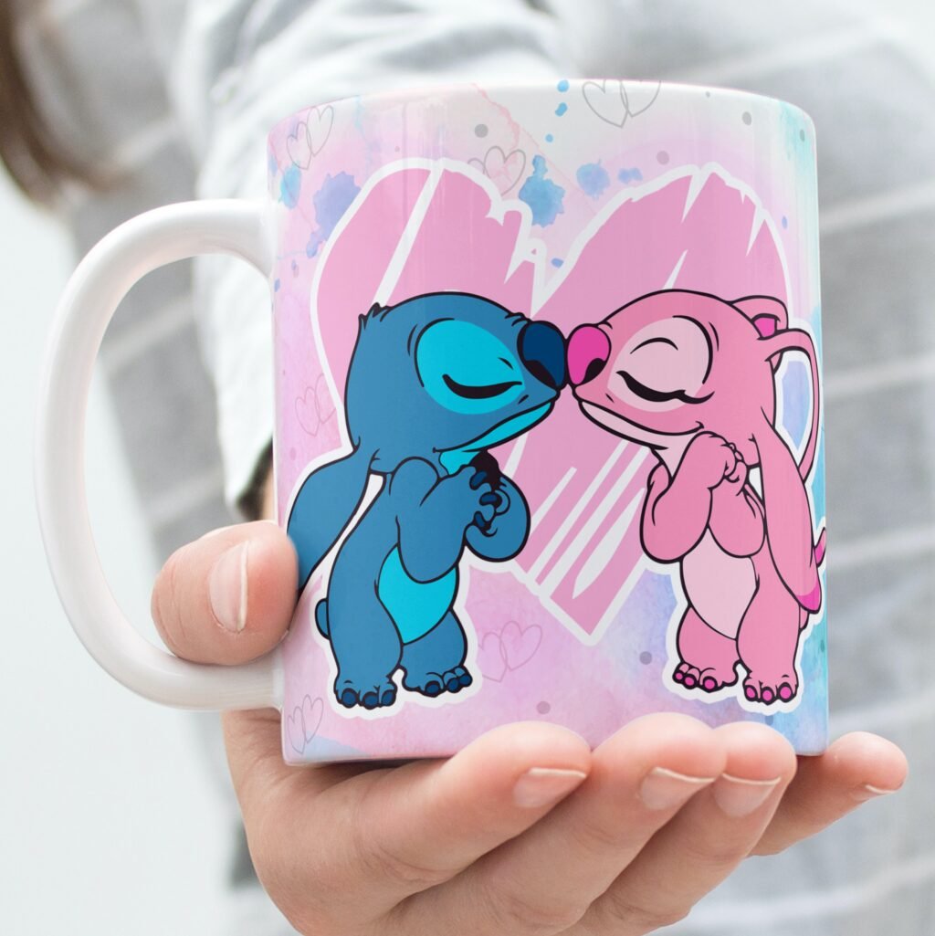 Kit Artes Canecas - Stitch in Love - Nick Design