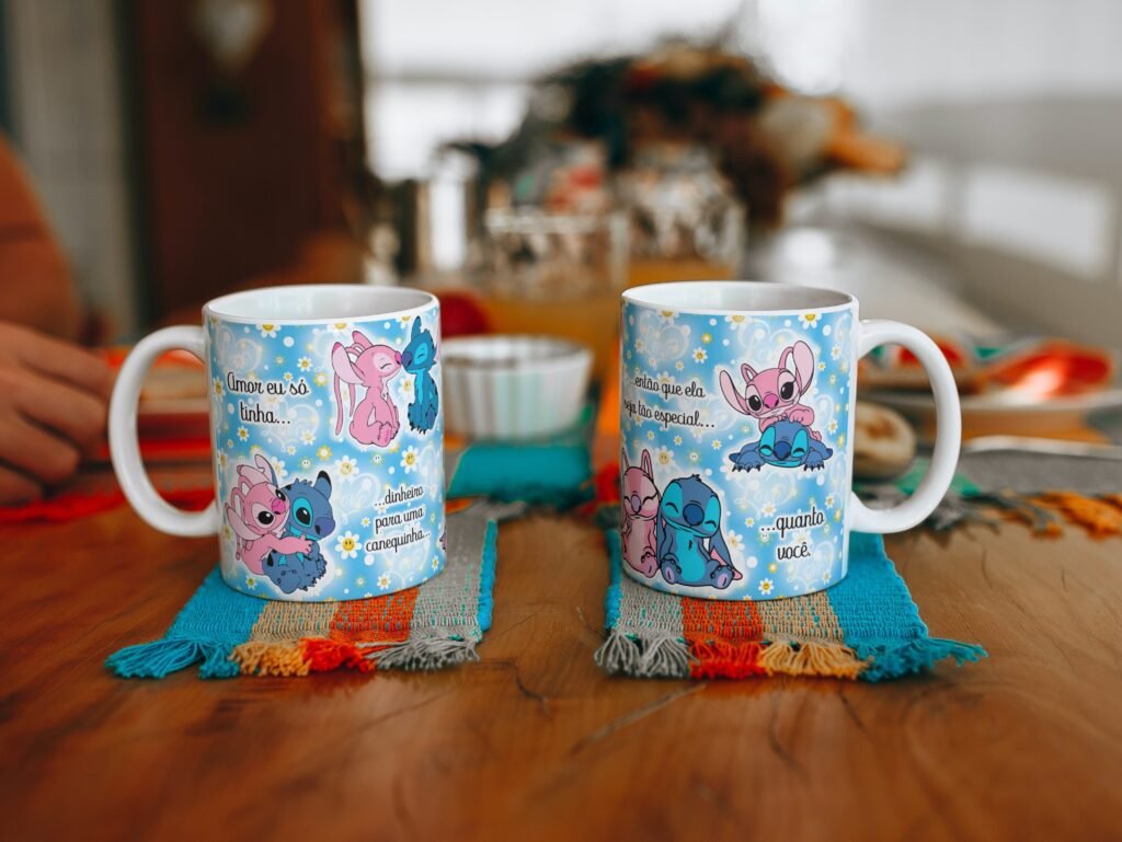 Kit Artes Canecas - Stitch in Love - Nick Design