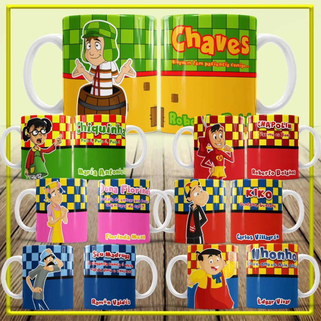 Chaves - Combo Artes Canecas (Adilson) - Nick Design