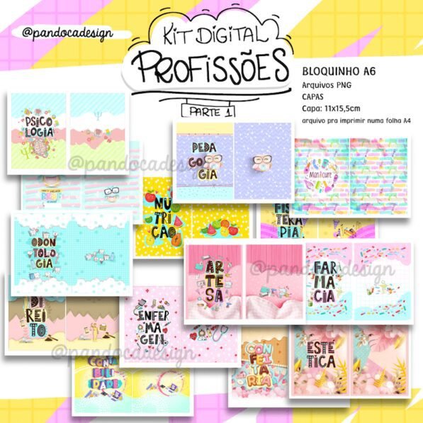 Kit Digital Profissões – Parte 1 (Pandoca) - Nick Design