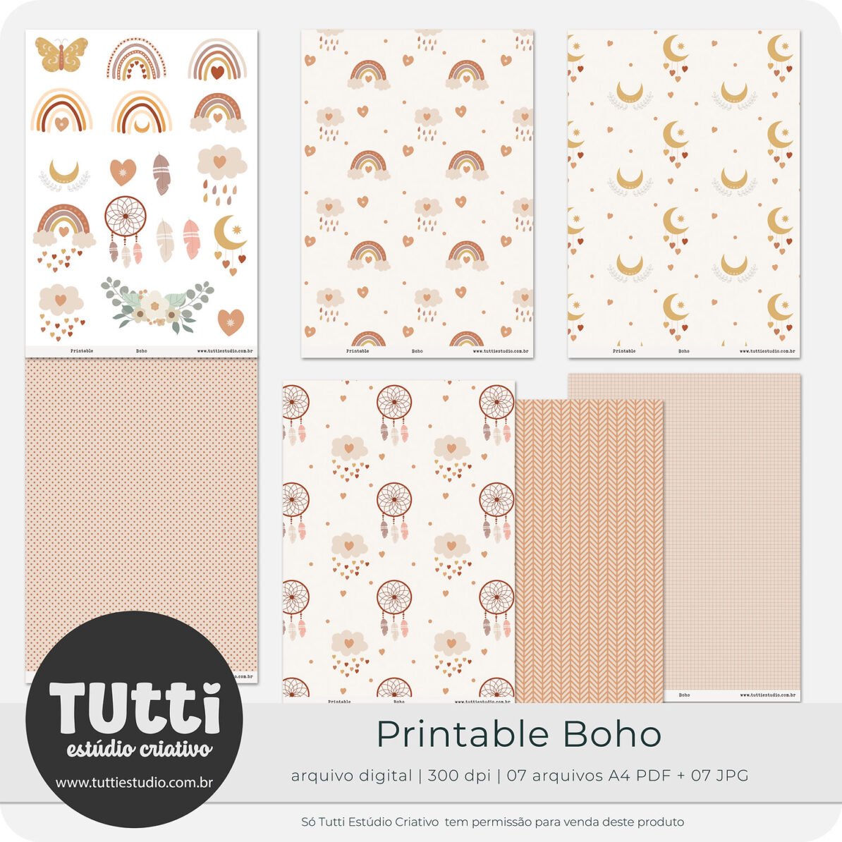 Boho | Printable - Kit Digital - Nick Design