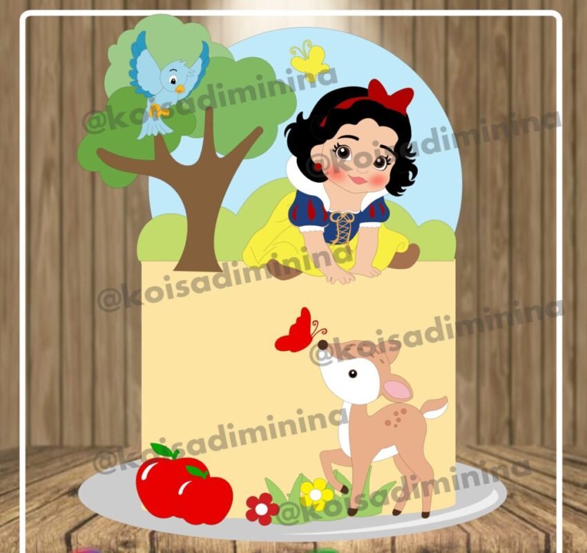 Branca de Neve Baby - Topo de Bolo - Nick Design