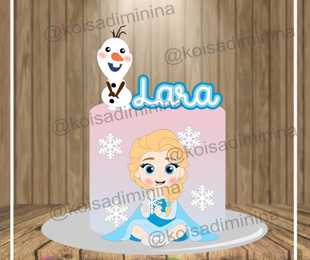 Elsa Cute - Topo de Bolo - Nick Design