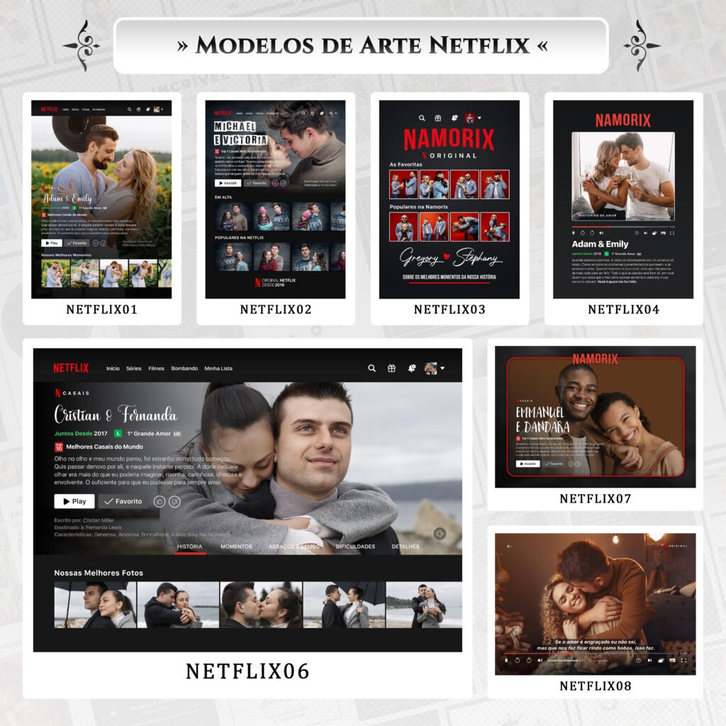 COMBO Quadro Fotos - Netflix em PSD e CANVA - Nick Design