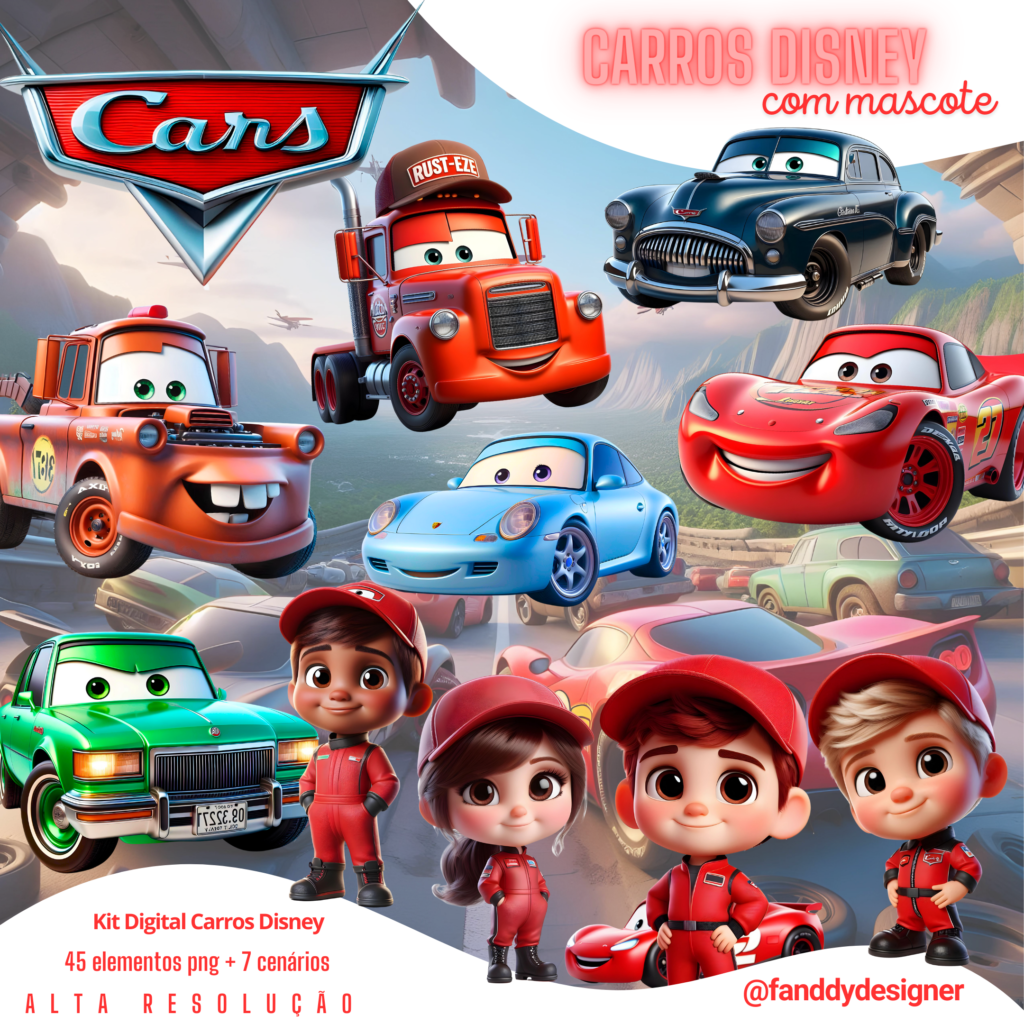Carros Disney - Kit Digital - Nick Design