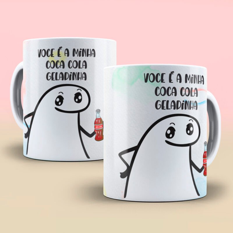 Coca Cola Geladinha FLORK - 3 Artes Avulsa Caneca - Nick Design