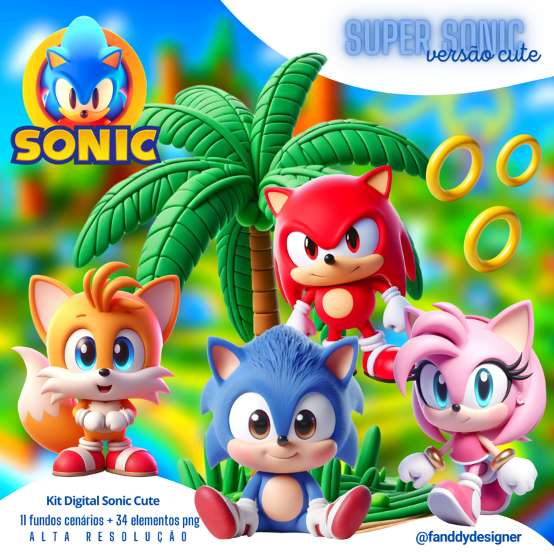 Sonic Baby 3D - Kit Digital - Nick Design