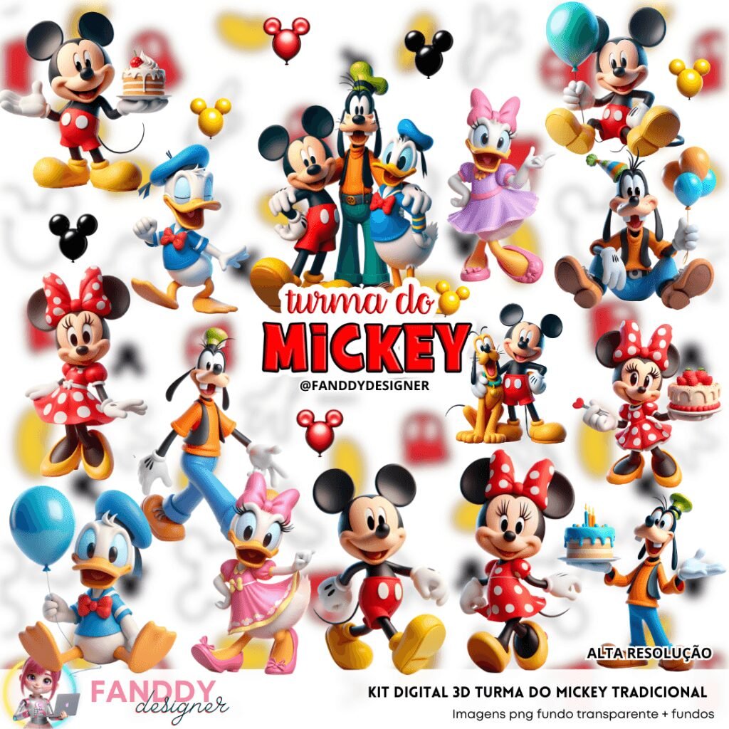Mickey e Sua Turma - Kit Digital - Nick Design