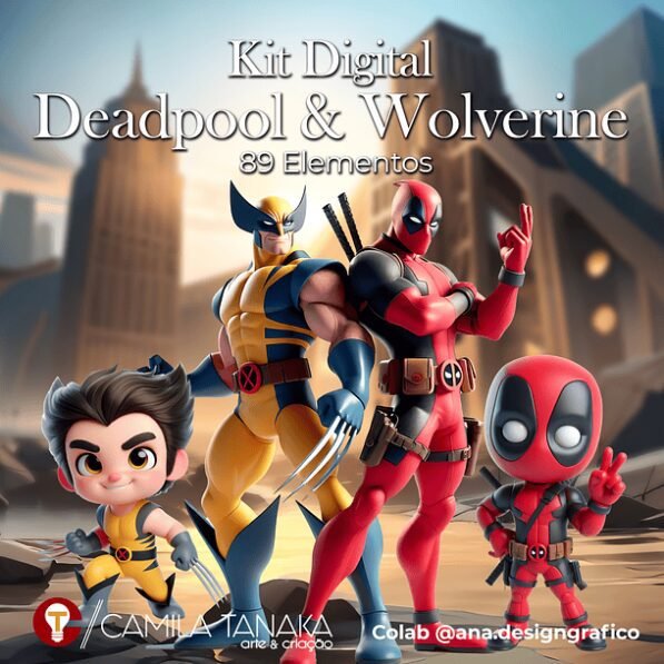 Deadpool e Wolverine - Kit Digital - Nick Design