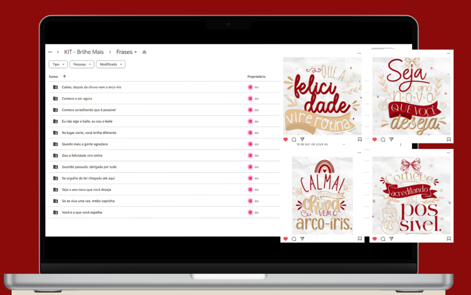 Brilhe Mais - Lettering Natalino - Nick Design