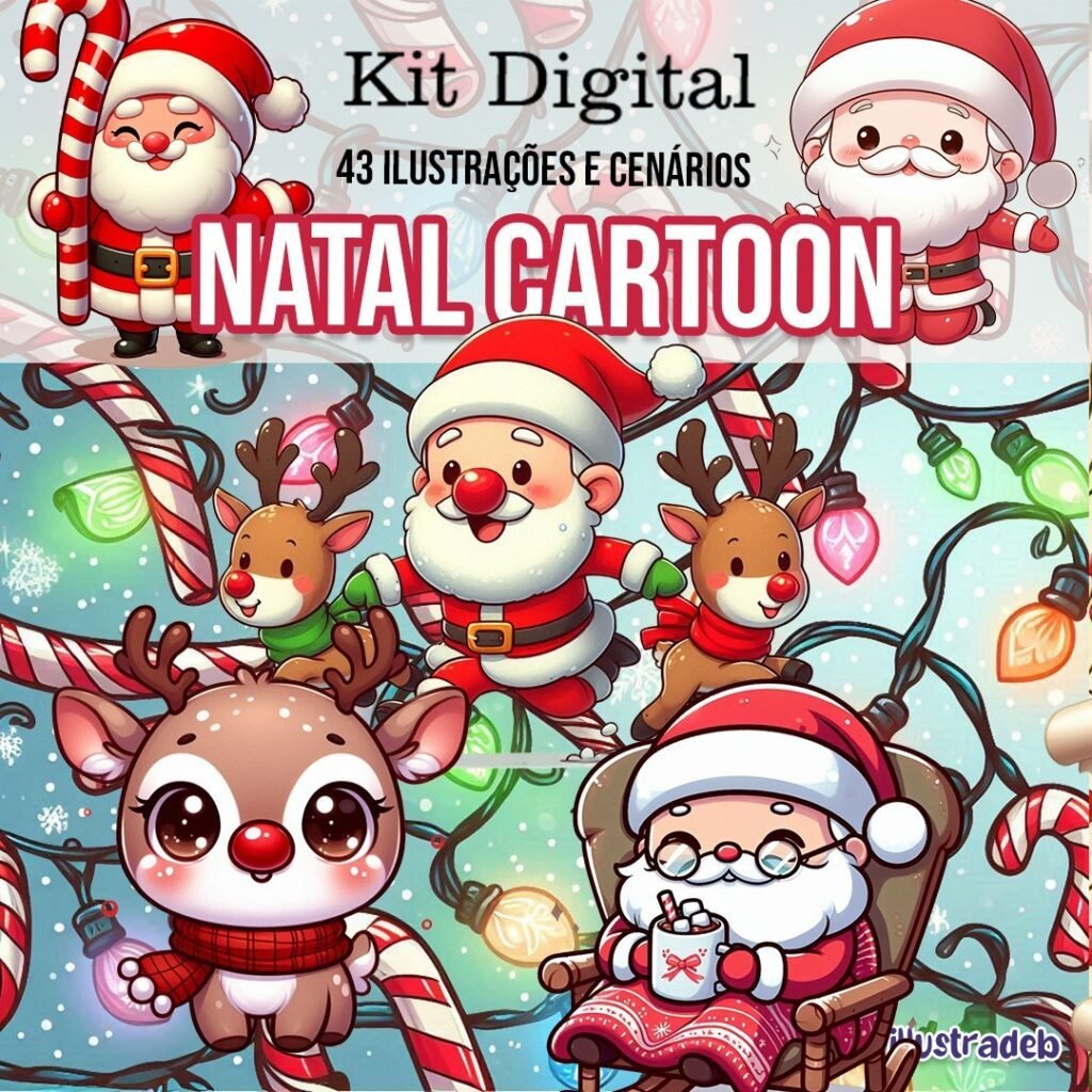 Cartoon Natal - Kit Digital - Nick Design