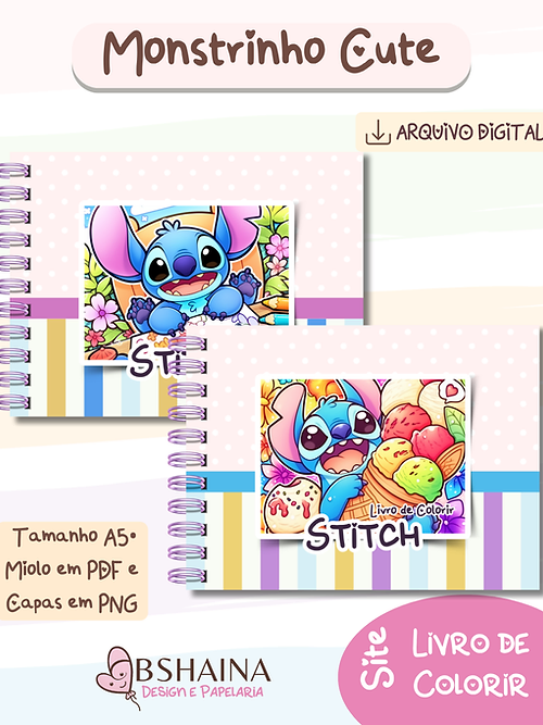 Monstrinhos Cute Stitch v2 - Livro de Colorir (Bia Shaina) - Nick Design