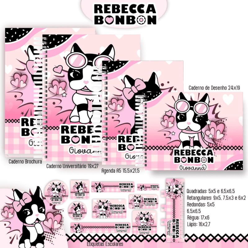 Rebecca Bonbon - Kit Escolar 2025 - Nick Design