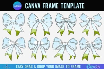Moldura Laços - Molde Limpo CANVA - Nick Design