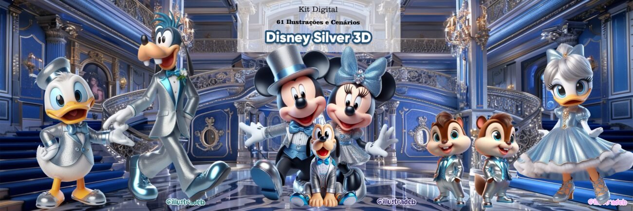 Disney Silver 3D - Kit Digital - Nick Design