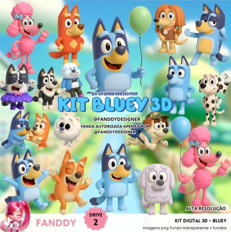 Bluey 3D - Kit Digital - Nick Design