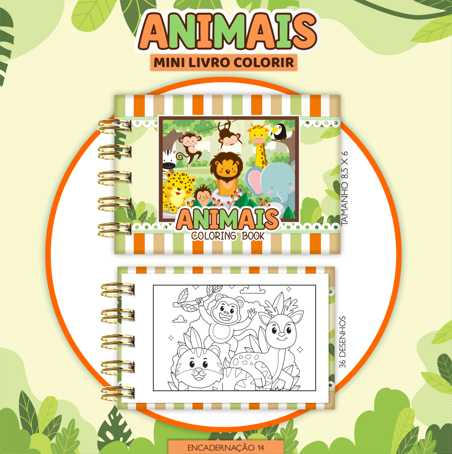 Animais - Mini Livro Colorir (Lina) - Nick Design