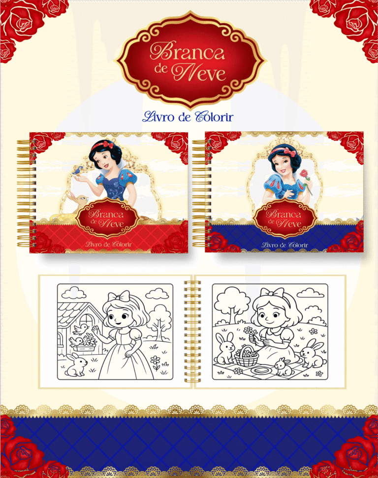 Branca de Neve - Big Livros de Colorir - Nick Design