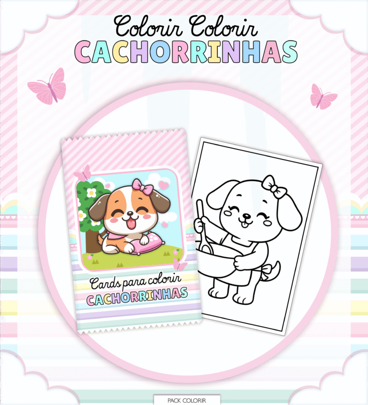 Colorir Cachorrinhas - Livro de Colorir (Lina) - Nick Design