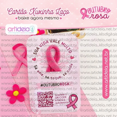Cartão Xuxinha Laço Outubro Rosa - Nick Design