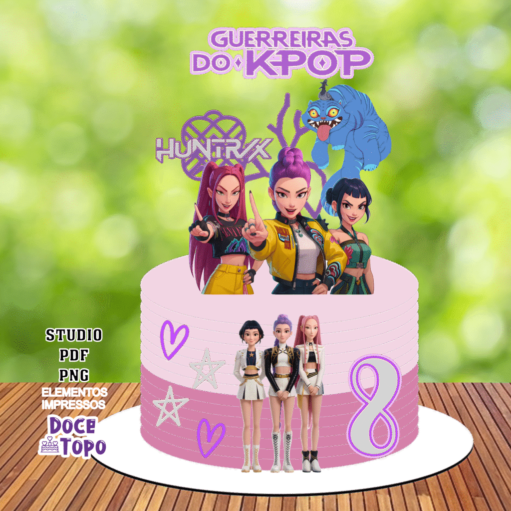 Guerreiras do K-Pop - Topo de Bolo - Nick Design